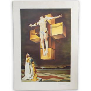 Salvador Dali Crucifixion Corpus Hypercubus Signed