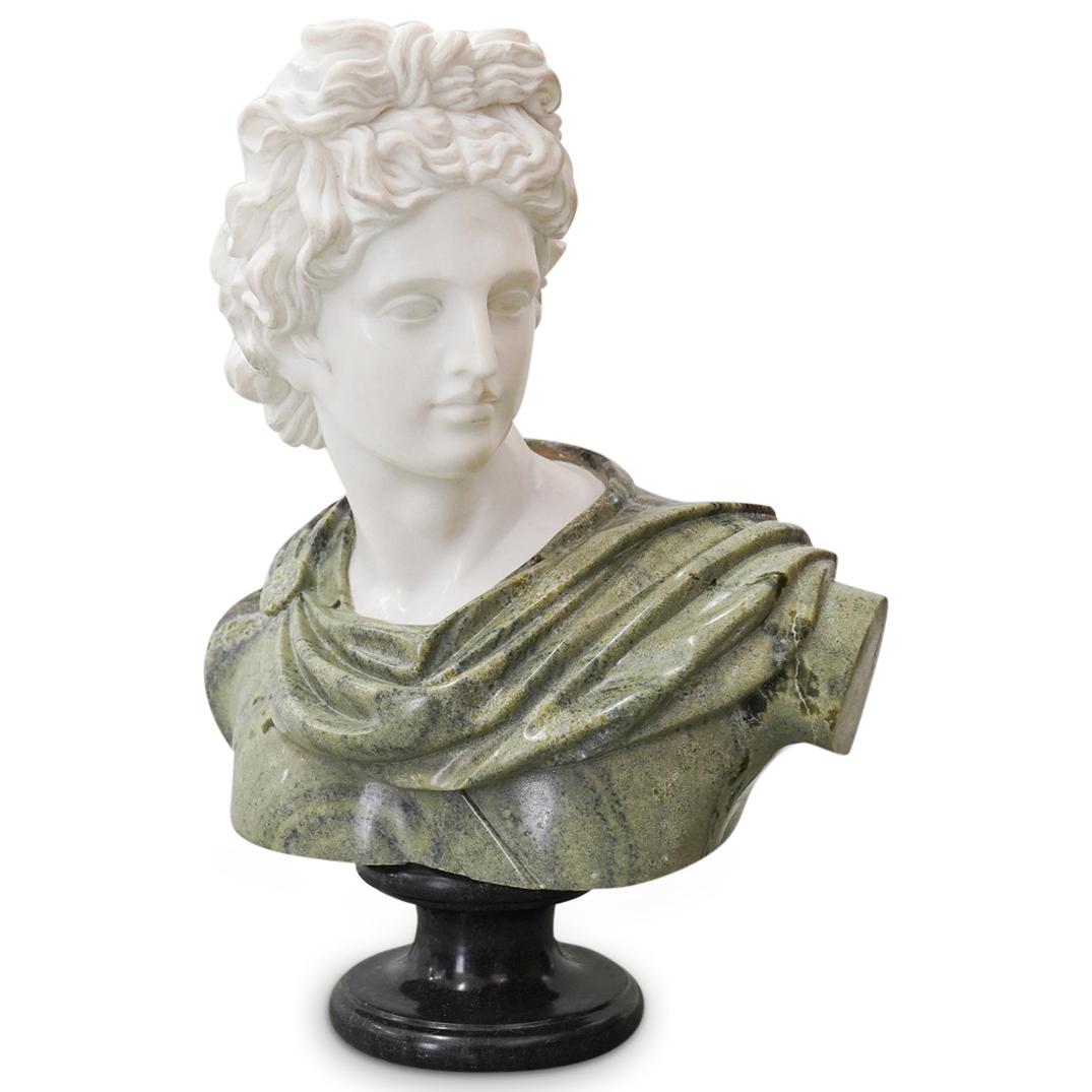 Apollo Two Tone Marble Bust
