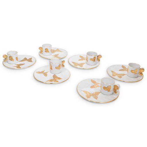 (12 Pc) Italian Pottery Coffee Set