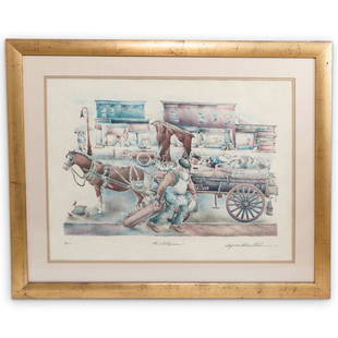 Seymour Rosenthal Signed Lithograph, "seltzer Man"