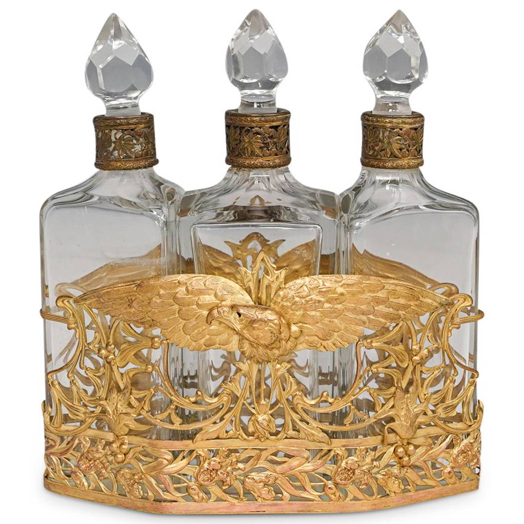 Baccarat Crystal And Gilt Ormolu Perfumes Bottles