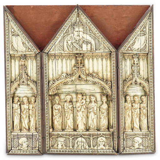 18th Cent. Bone And Wood Religious Triptych - Apr 05, 2022 | Akiba Antiques in FL