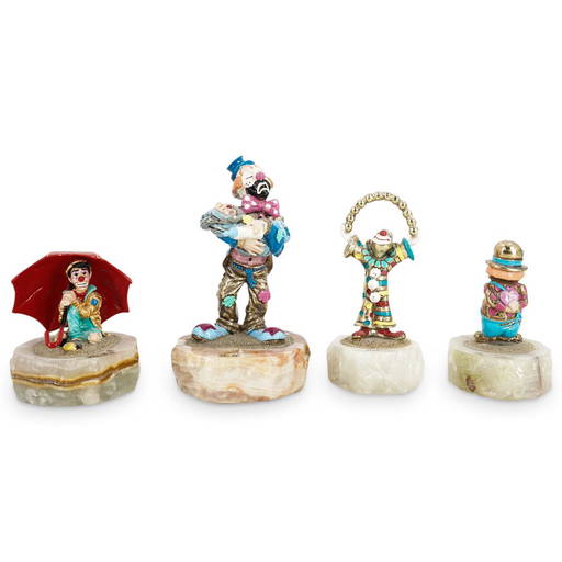 (4Pc) Signed Ron Lee Clown Figurines - May 17, 2022 | Akiba Antiques in FL