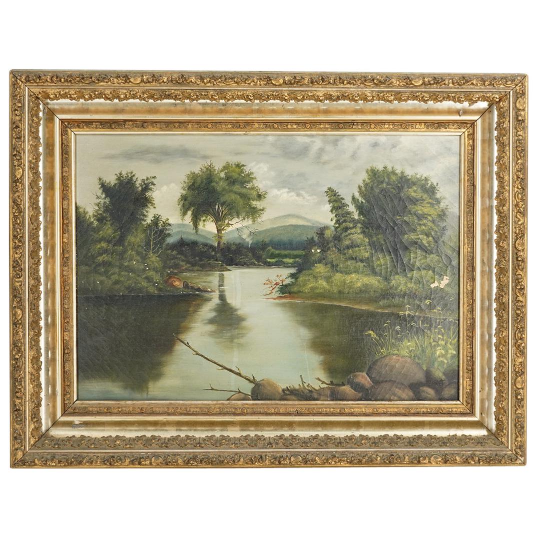 River Landscape Oil Painting On Canvas