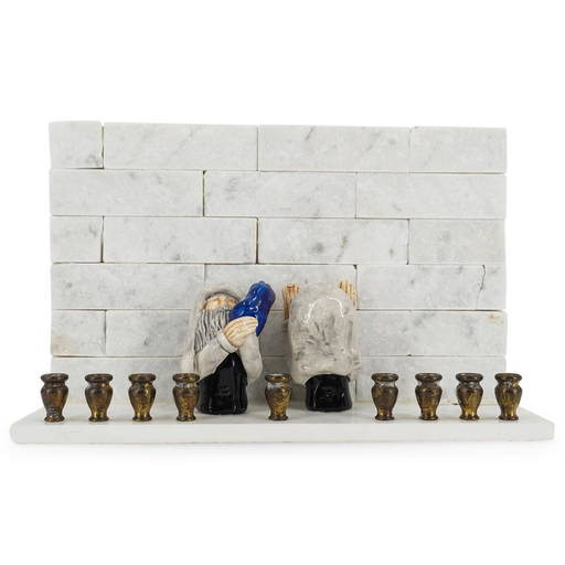 Judaic Wailing Wall Menorah