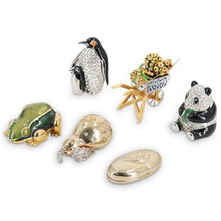 (5 Pc) Estee Lauder Jeweled Solid Perfume Compacts