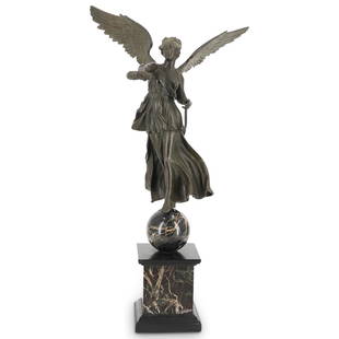 Antique Marble Winged Sculpture
