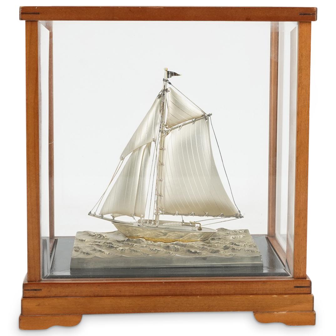Sterling Silver Sailboat Model