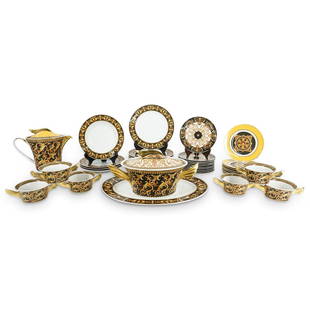 (47 Pc) Versace Rosenthal "medusa" Porcelain Dinnerware