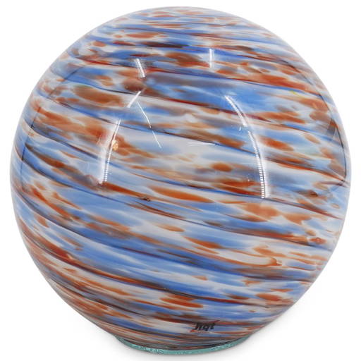 Large Hand Blown Hqt Art Glass Globe