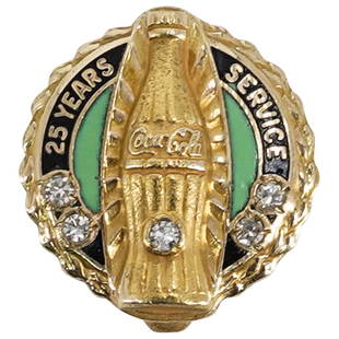 5 Pepsi Cola 10k Gold & Sterling Service Pins