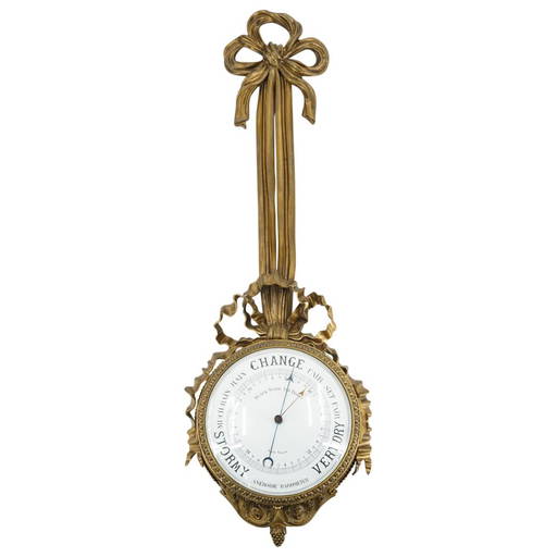 19th C. Black Starr, And Frost Gilt Bronze Aneroid Barometer (#0086) on ...