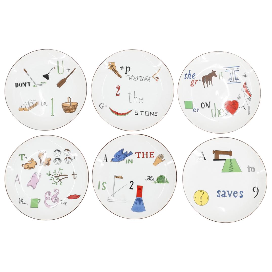 (6 Pc) Taste Setter Collection Porcelain Salad Plates