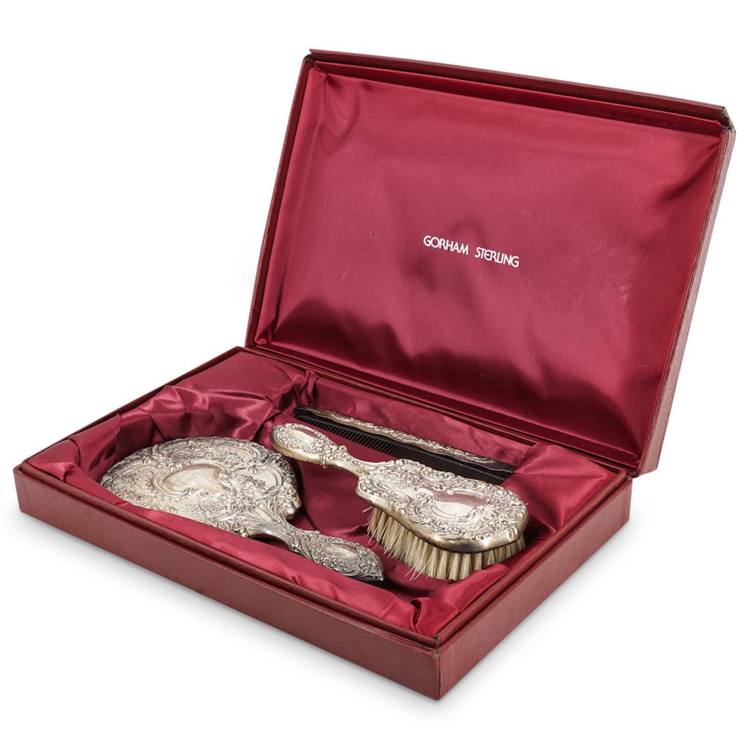 (4 Pc) Gorham Sterling Silver Vanity Set In Box