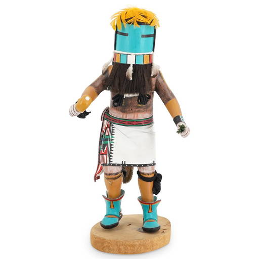 Hopi Angak'china Dancer Wood Sculpture