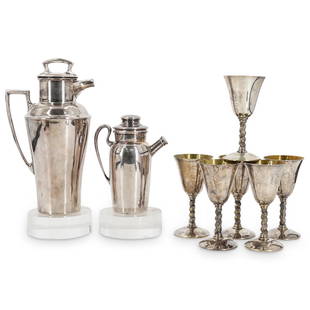 Cable Set Of Six Large Goblets