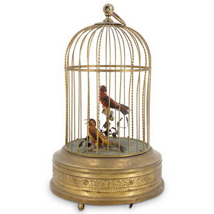 Mechanical German Singing Bird In Cage