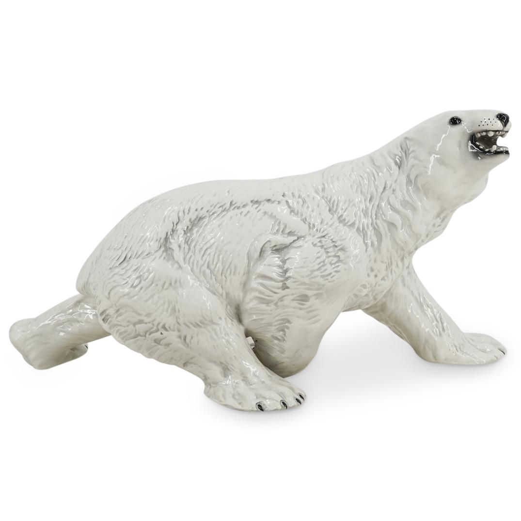 Italian Giovanni Ronzan (1906-1974) Ceramic Polar Bear Sculpture - Nov ...