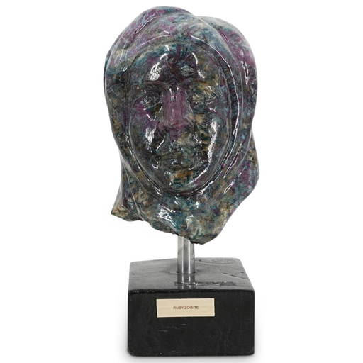 Carved Ruby Zoisite Woman Bust - Nov 15, 2022 | Akiba Galleries in FL