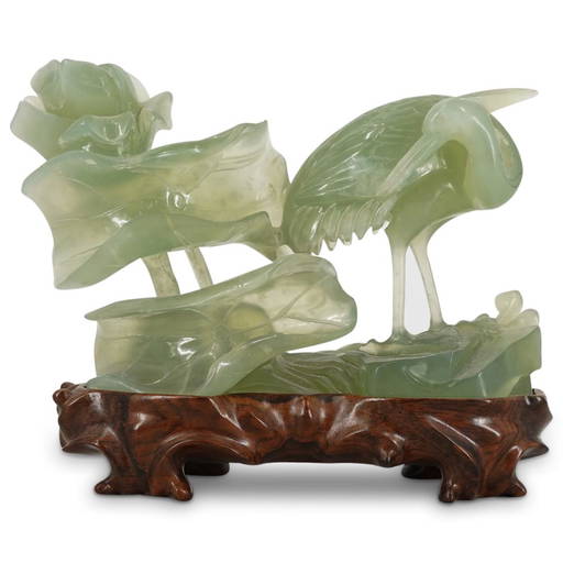 Chinese Carved Jade Bird