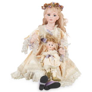 Jan Mclean "daisy" Original Porcelain Doll On Stand