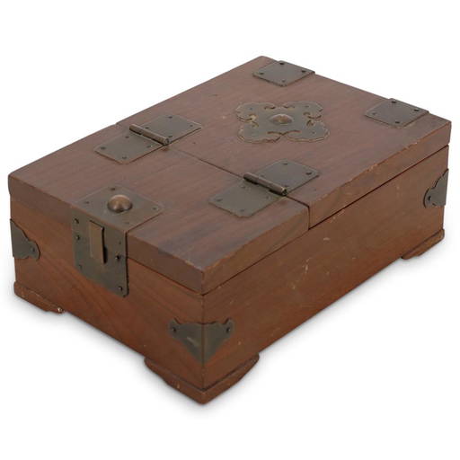 Vintage Korean Lacquered Wood Vanity Box