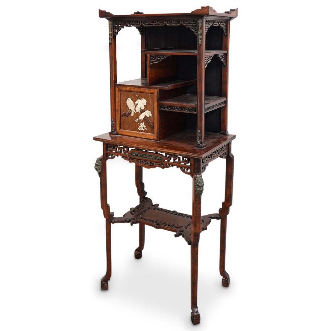 Antique French Gabriel Viardot Japonisme Display Cabinet