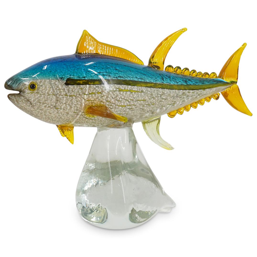 Dynasty Gallery Yellowfin Tuna Art Glass Sculpture (#0269A) on Dec 20 ...