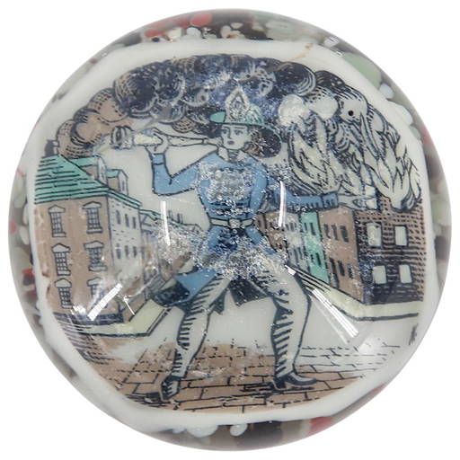 Vintage American Thomas Mosser Fireman Paperweight