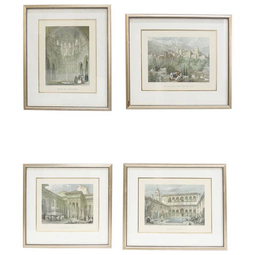 (4Pc) Antique David Roberts Engravings of Spanish Architecture (#0667 ...