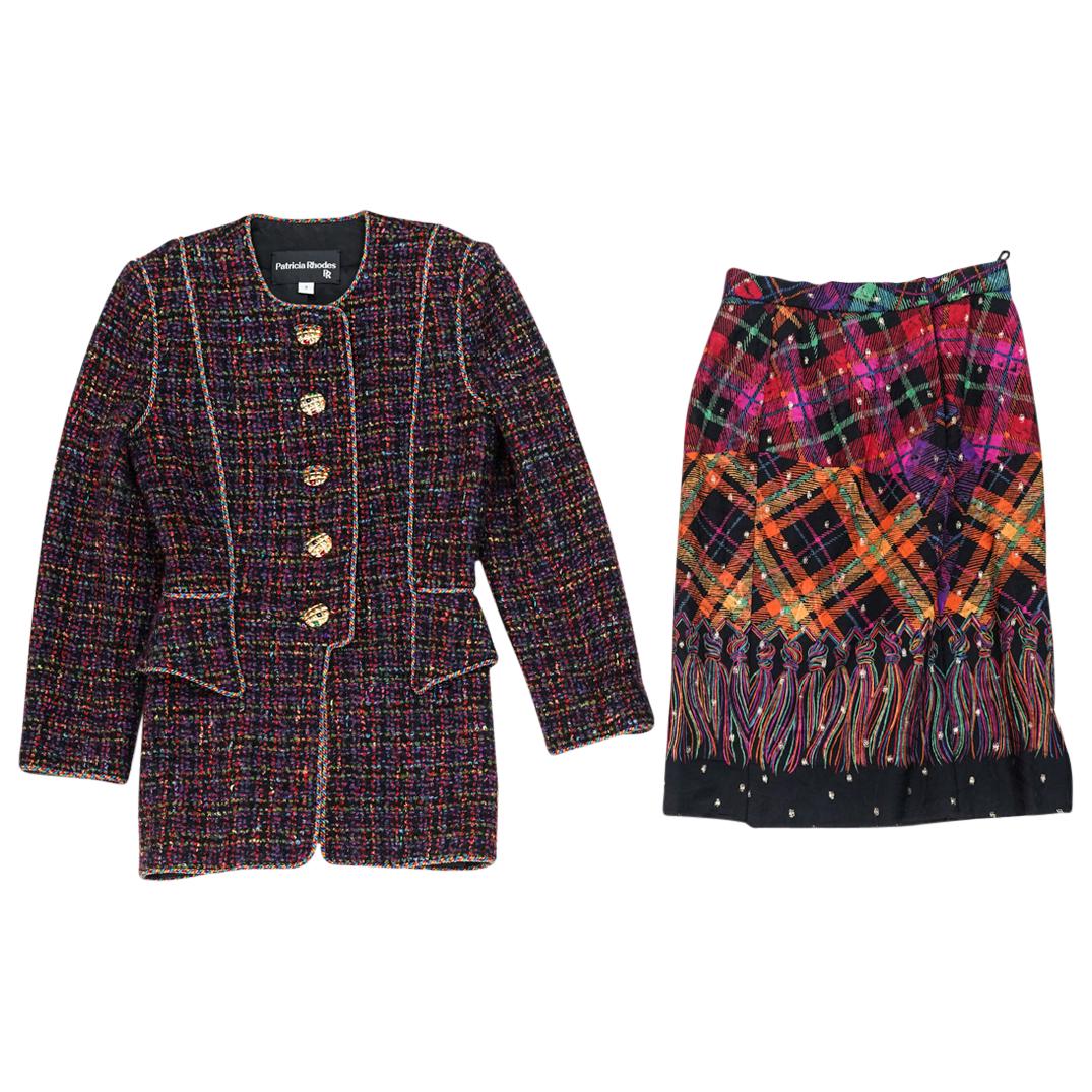 (2 Pc) Vintage Patricia Rhodes 2-Piece Wool Tweed Suit Ensemble (#0479 ...