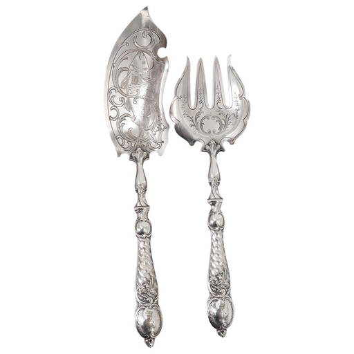Pair Of Wmf Silver Plated Serving Set