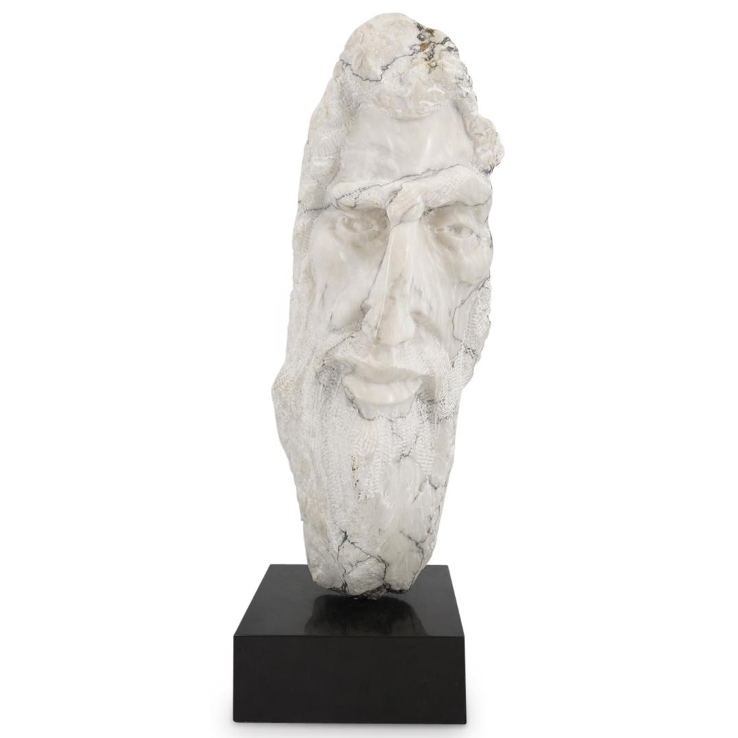 Michael Barkin (20th C.) Alabaster Head From "the Prophet" Series