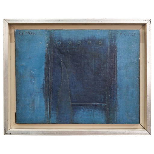 Mid Cent. Cesar Lopez Claro Oil On Panel Painting