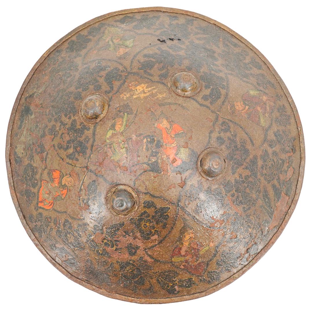Antique Persian Painted Sipar Shield
