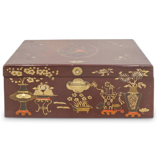 Vintage Chinese Lacquered Wooden Box