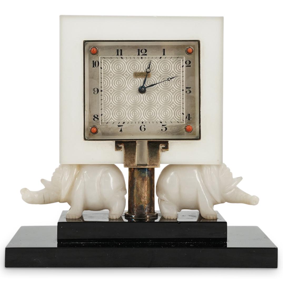 Cartier Art Deco White Jade Partners Clock - Mar 07, 2023 | Akiba ...