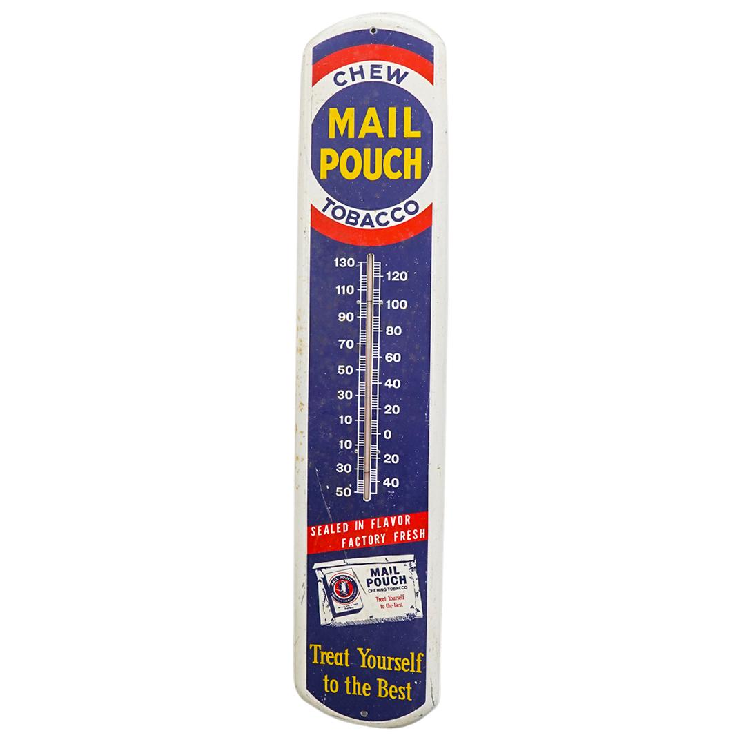 Vintage Mail Pouch Chewing Tobacco Advertising Thermometer - Mar 21 ...