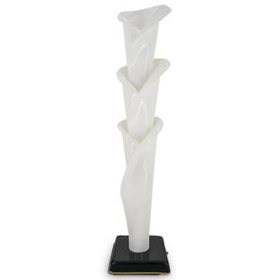 Roger Rougier Modern White Floriform Table Lamp