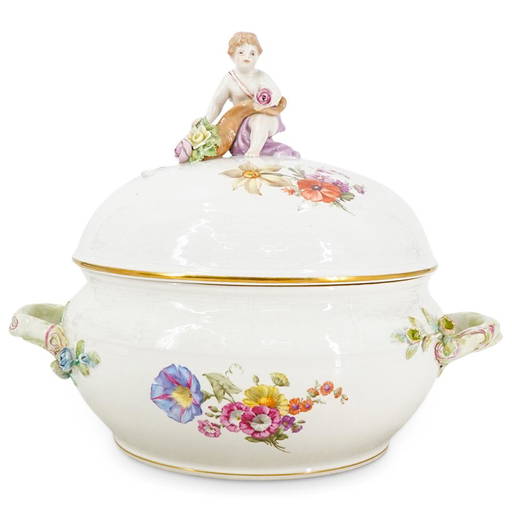 Antique Kpm "kpm74" Porcelain Covered Tureen