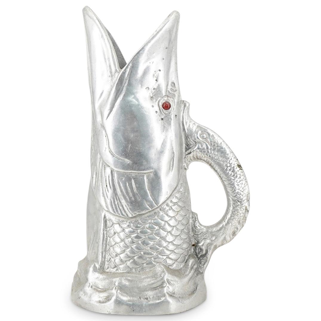 Arthur Court Design Aluminum Fish Pitcher