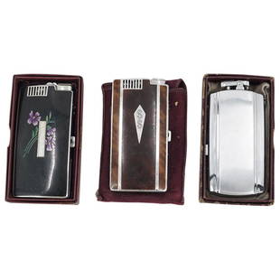 Ronson Art Deco Cigarette Box & Lighter