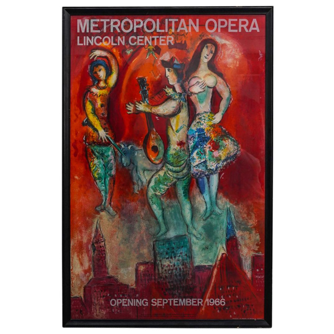 1960s Marc Chagall (french, 1887-1985) Metropolitan Opera Poster Auction