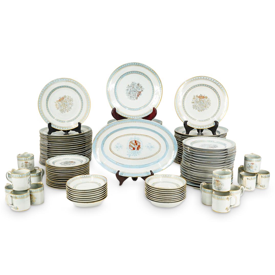 (118 Pc) Antique English Chelsea Porcelain Dinnerware Set Auction