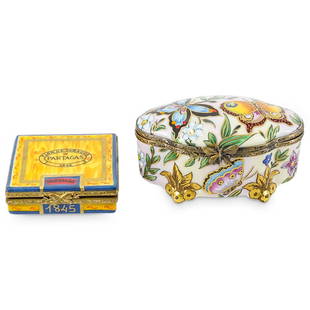 (2) Limoges Porcelain Pill Boxes