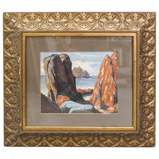 Paul Dougherty (1877 1947) Impressionist Coastal Landscape Oil Painting