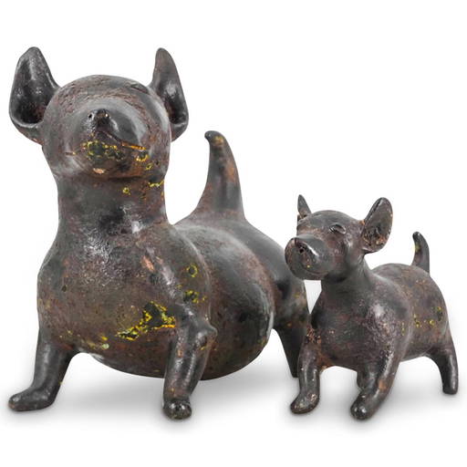 Pre Columbian Style Colima Dog Pottery Figurines