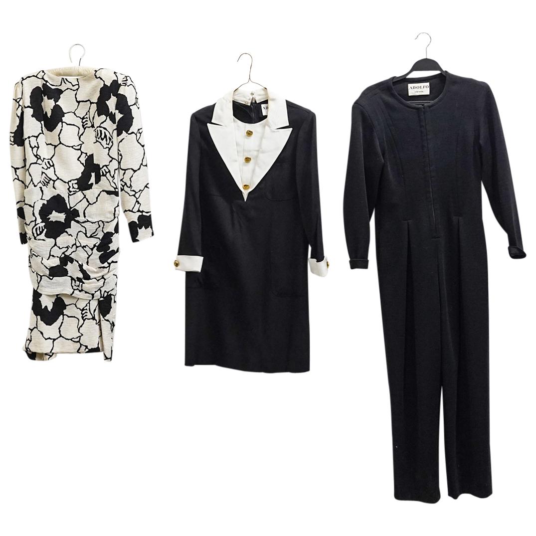 (3 Pc) Vintage Adolfo Assorted Garments Grouping Set Auction