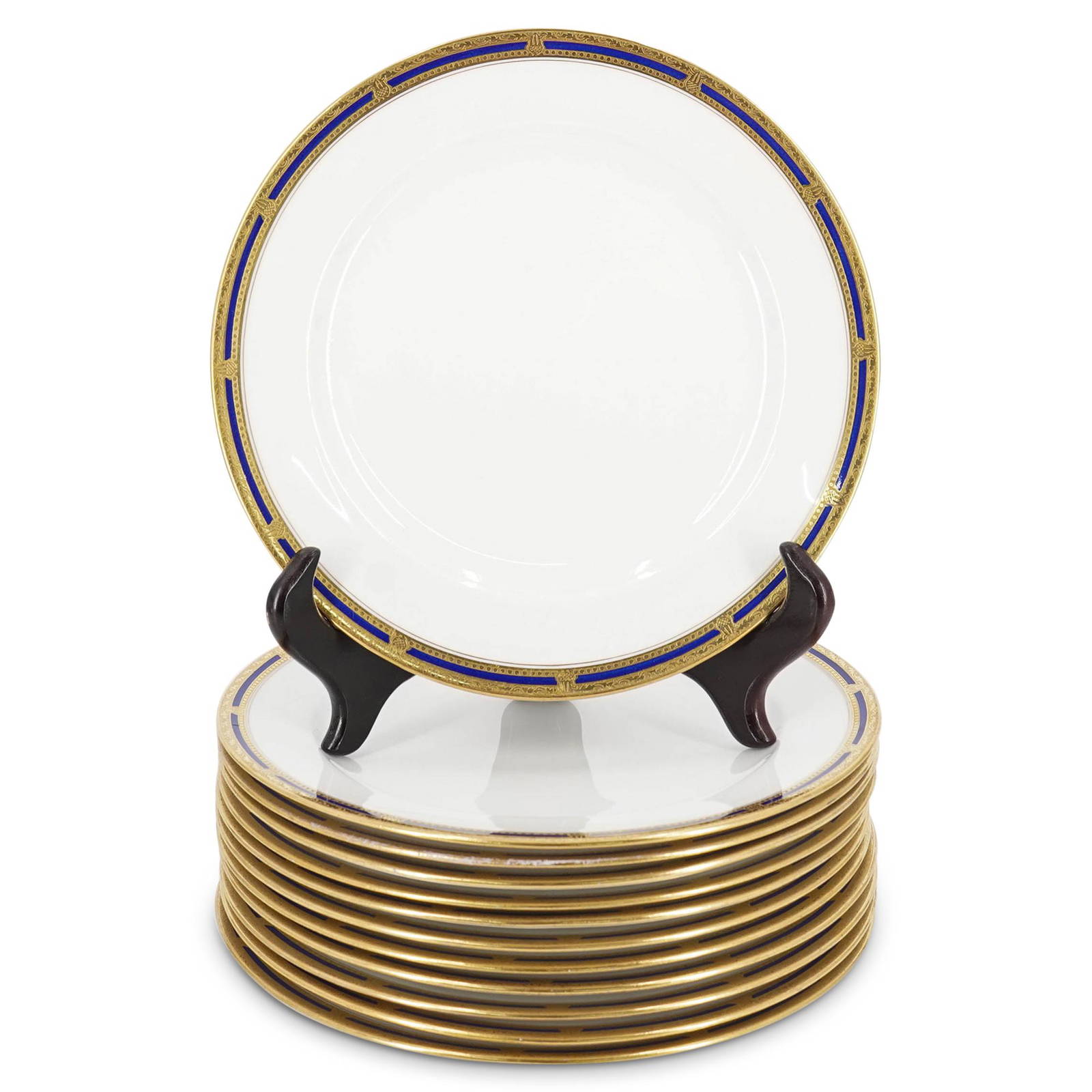 (12pc) Tiffany & Co Lenox Porcelain Plates Auction