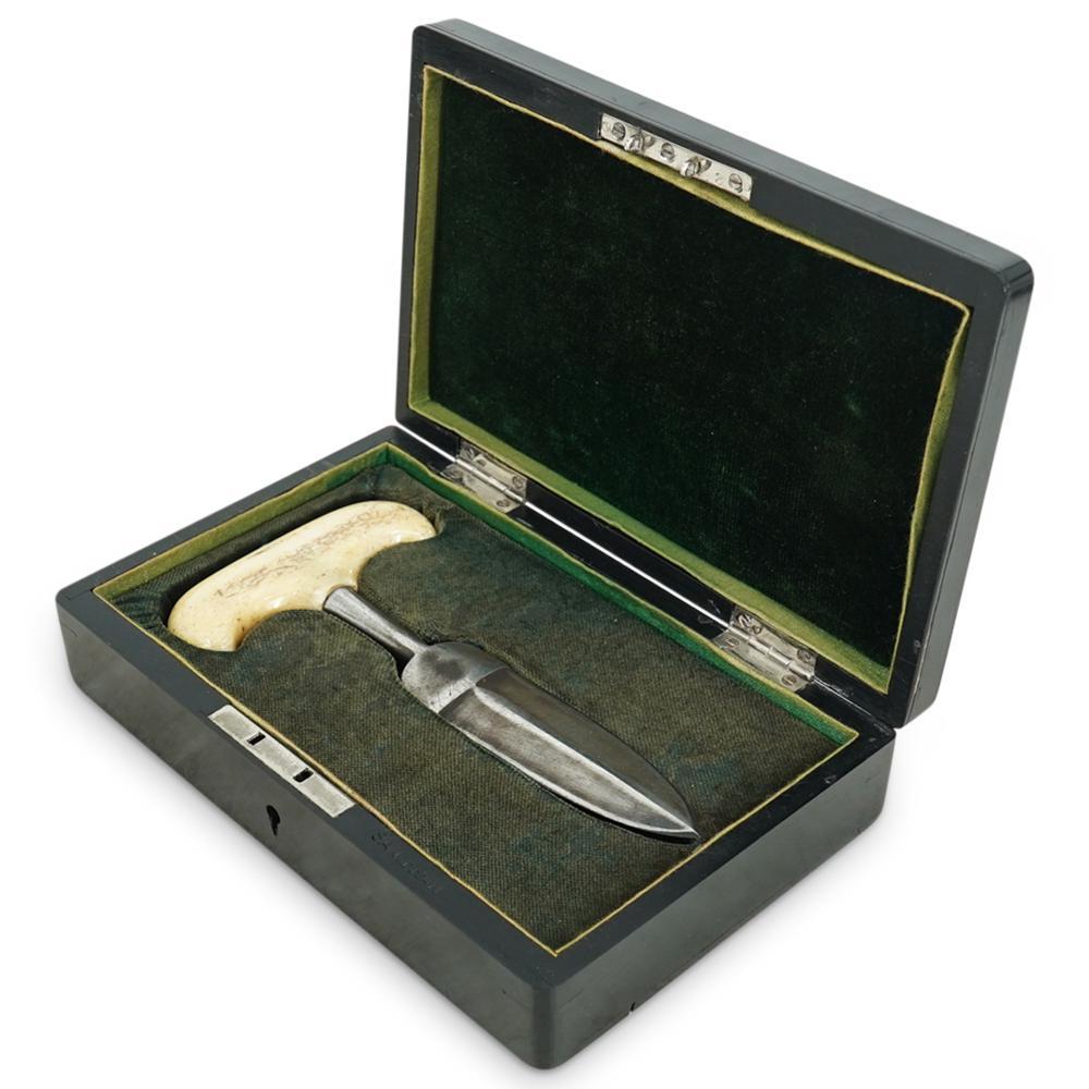 19th Century American Bone Handled Gambler's Push Dagger Auction